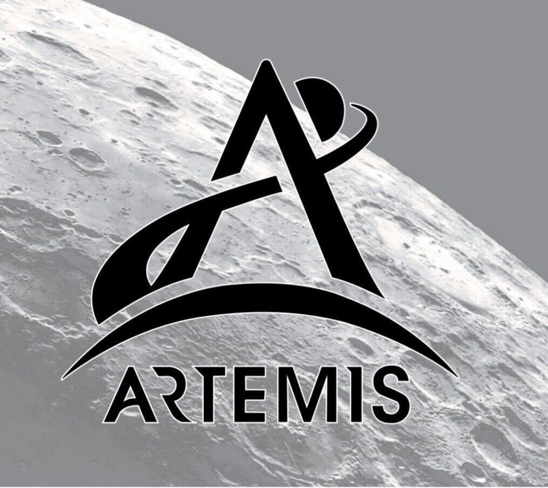 10cm ARTEMIS Logo Black Vinyl NASA Decal Sticker for Car, Wall, Laptop ...