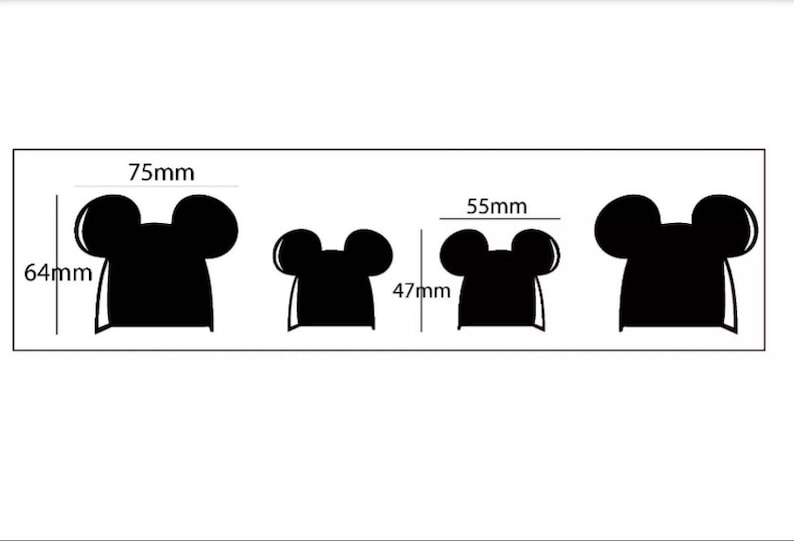 4x Mickey Ears Mouse Hole Vinyl Decal Sticker Disney | Etsy