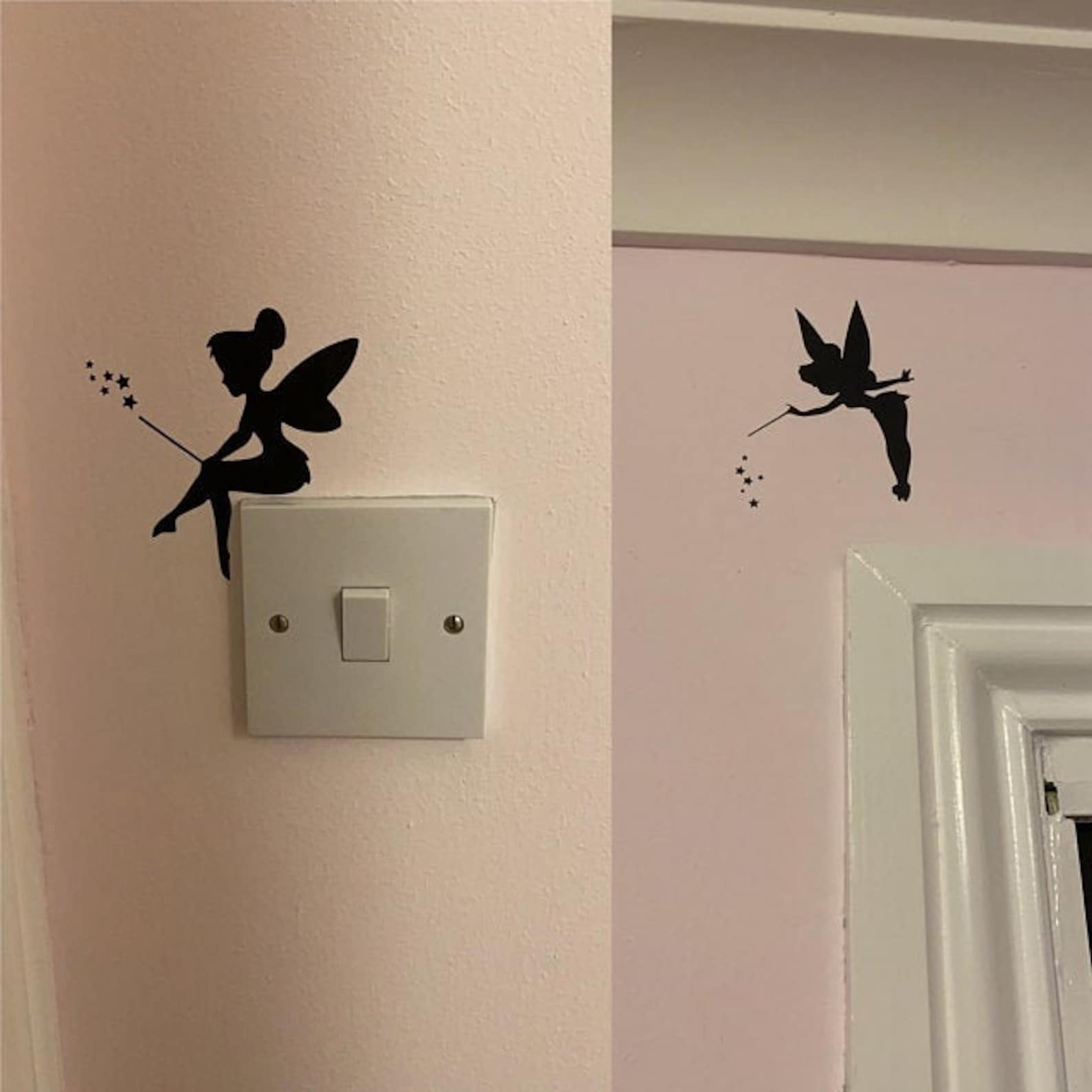 Tinker Bell 2x 10cm Fairy Light Switch Vinyl Sticker Wall - Etsy UK