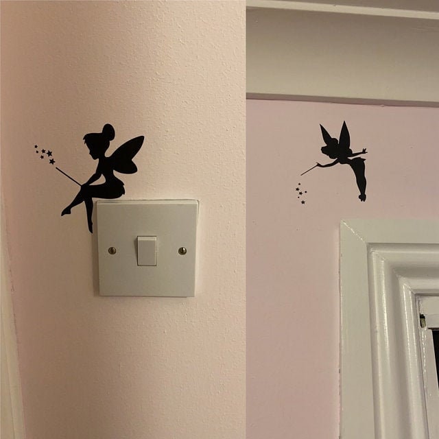 Tink 2x 10cm Fairy Light Switch Vinyl Sticker Wall Decal or - Etsy