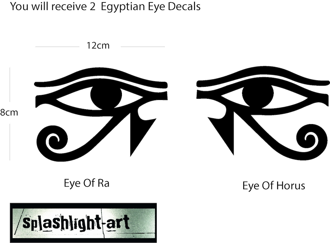 2x Egyptian Eye Decals Black Vinyl Sticker 12 X 8cm Eye of Ra Eye of ...