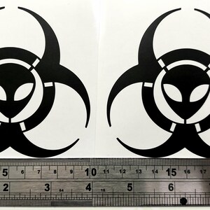 2x Skinwalker Alien Biohazard Logo Black Vinyl Decal Sticker - Etsy