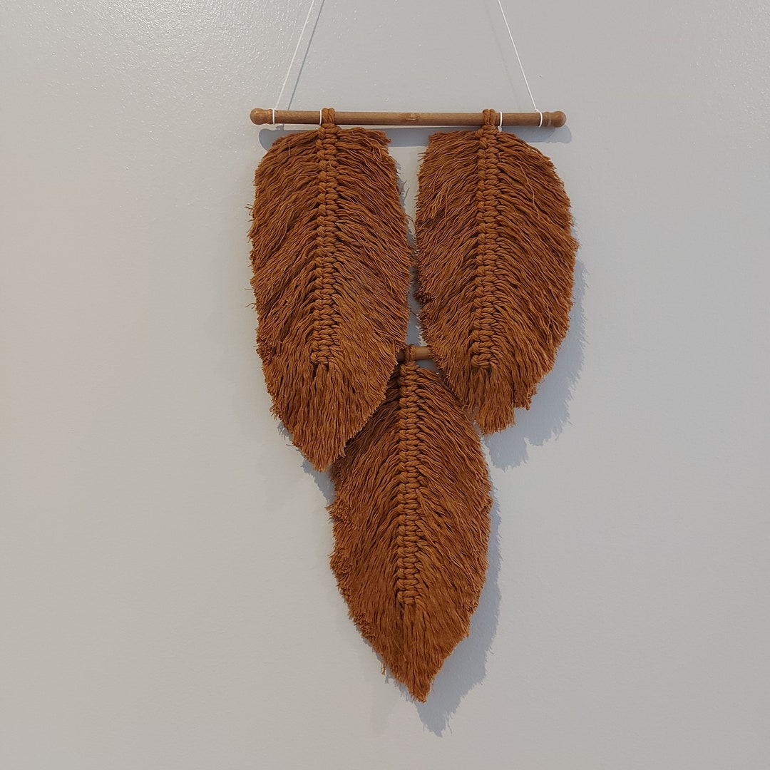 Handmade Viking and Nordic Cotton Macramè Feathers Wall Art - Etsy