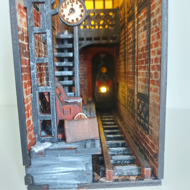 Handmade Wizard Railway Book Nook Diorama: Magical Bookshelf Insert - Etsy