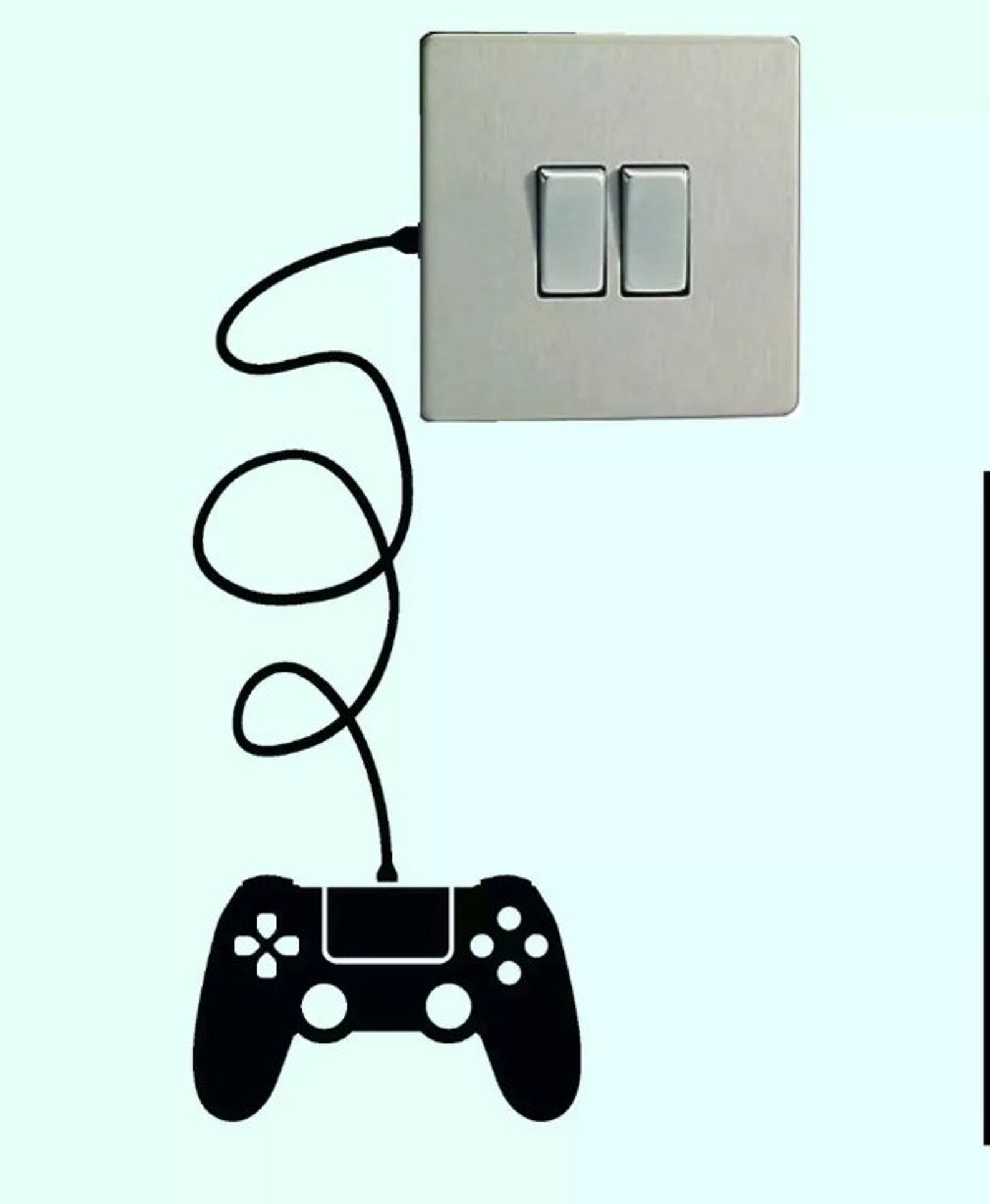 Gaming Controller Light Switch Black Vinyl Wall Decal Sticker | Etsy