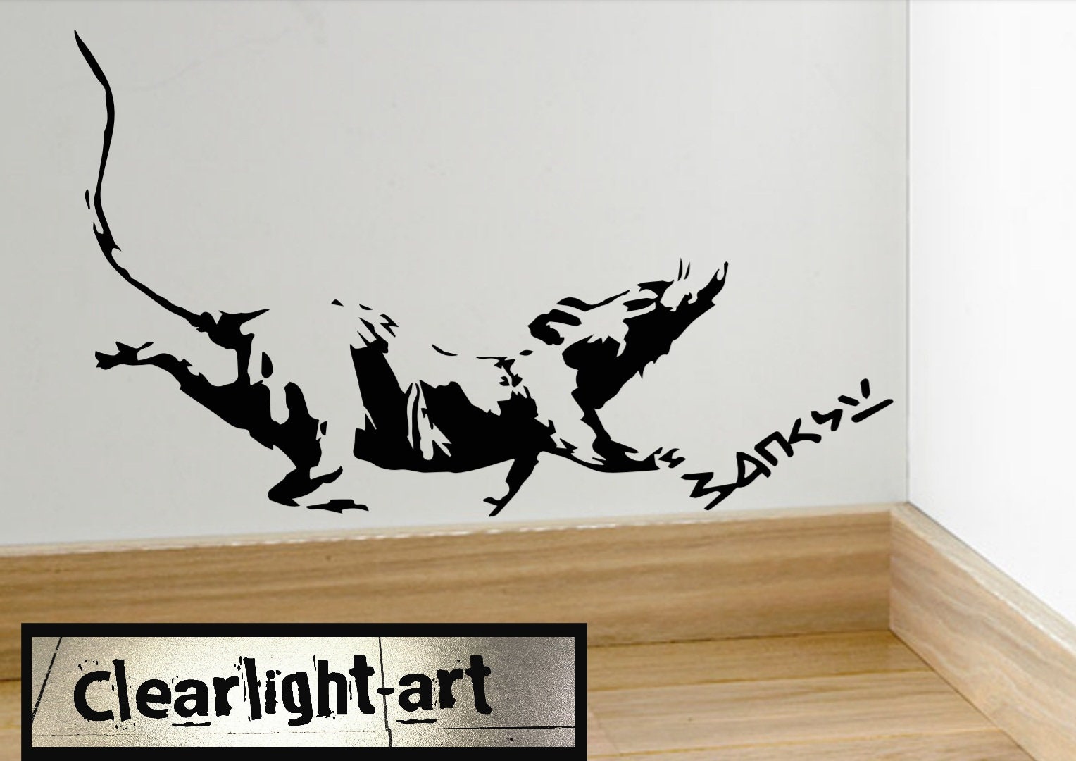 Banksy Running Rat Wall Decal Sticker Black Vinyl Banksy | Etsy
