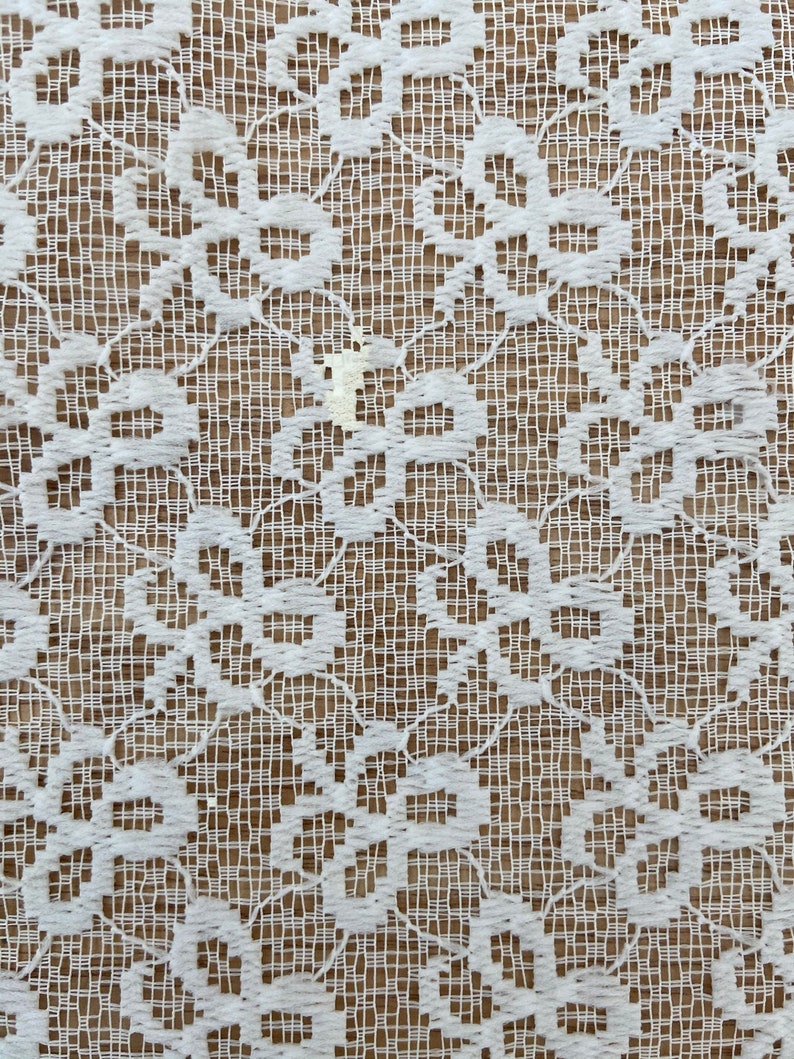 Pair of Traditional French White Floral Lace Net Panel | Etsy UK