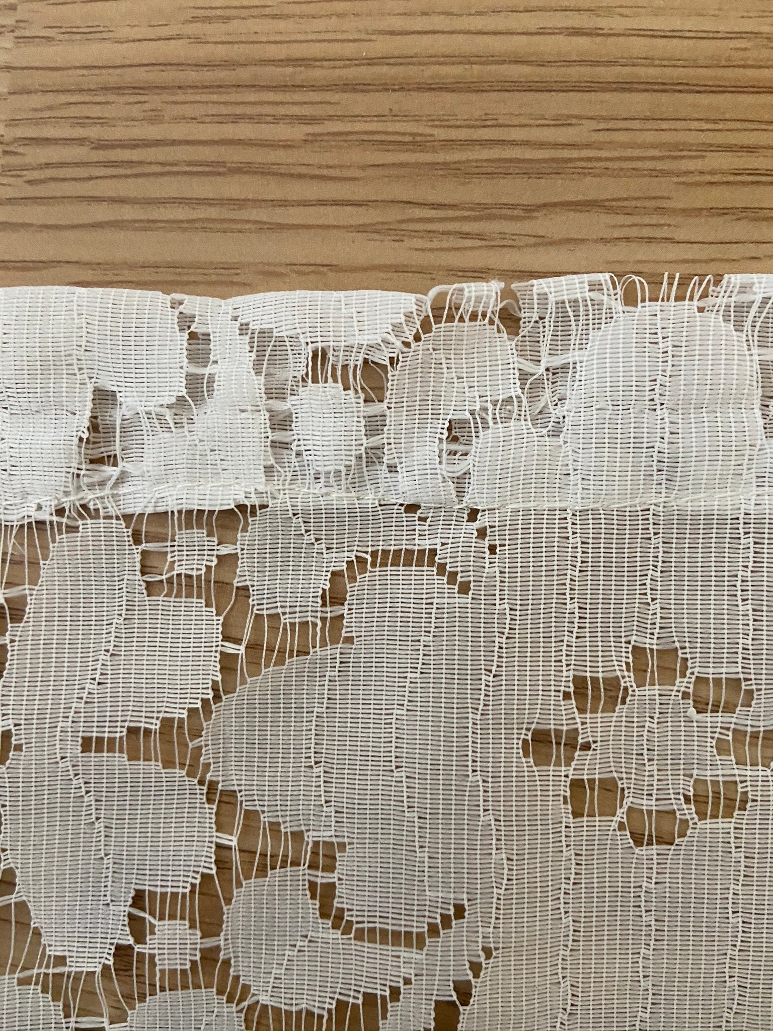 Pair of Retro French White Frilly Floral Net Curtains 54 X - Etsy