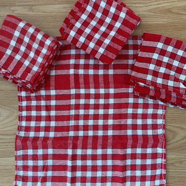 Red Gingham Napkins - Etsy