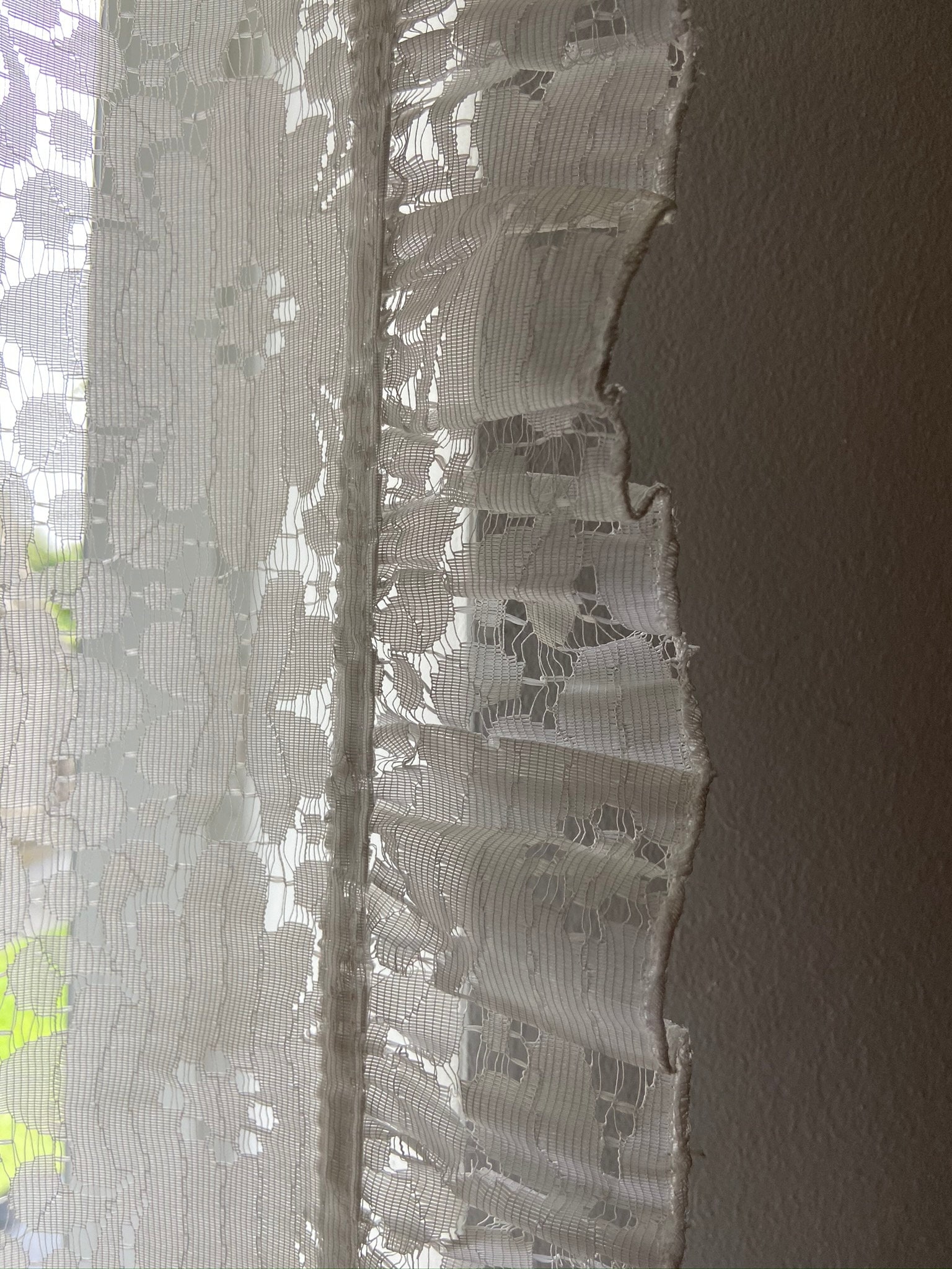 Pair of Retro French White Frilly Floral Net Curtains 54 X - Etsy