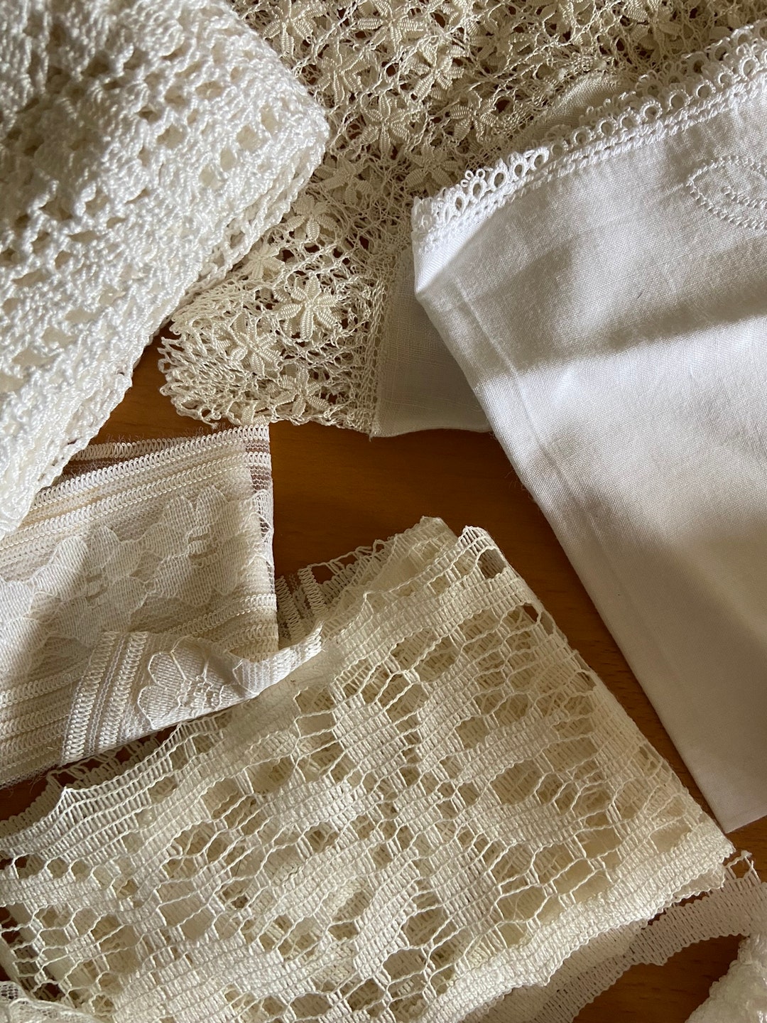 Fabric Bundle 10 Antique French White Cream Braid Trims / Passementerie ...