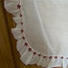 Single French Frilly Cream Net Curtain Panel With Red Braid Trim (93 X ...