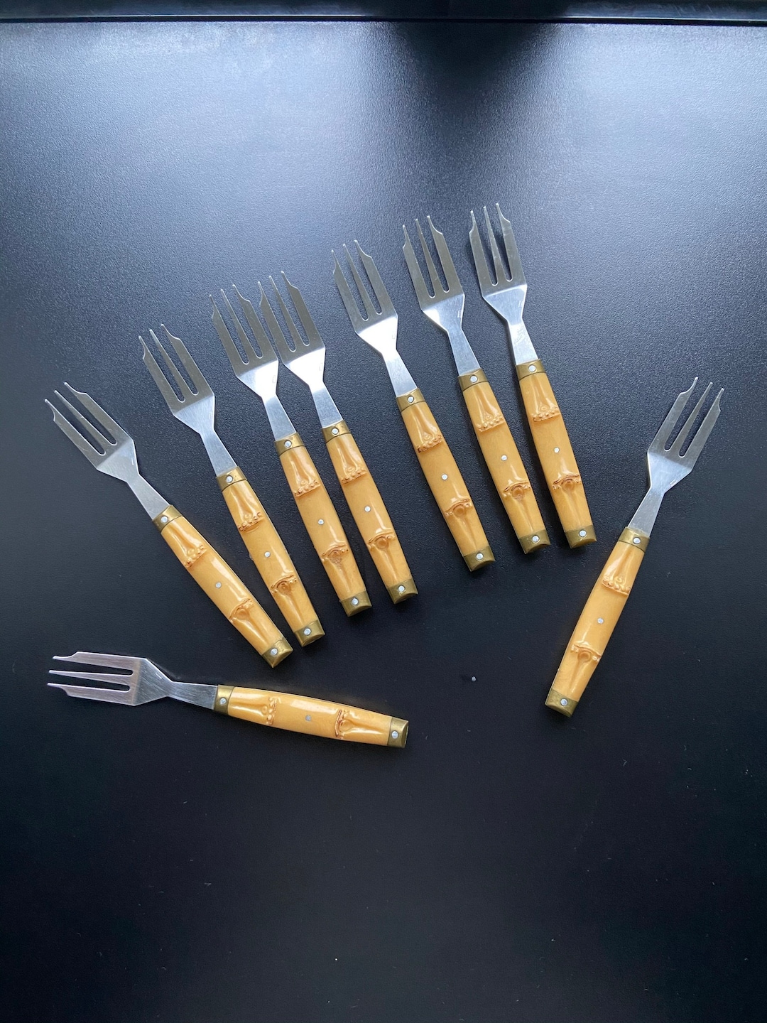 9 Vintage Seafood / Escargot / Aperitif Forks / Dessert Forks ...