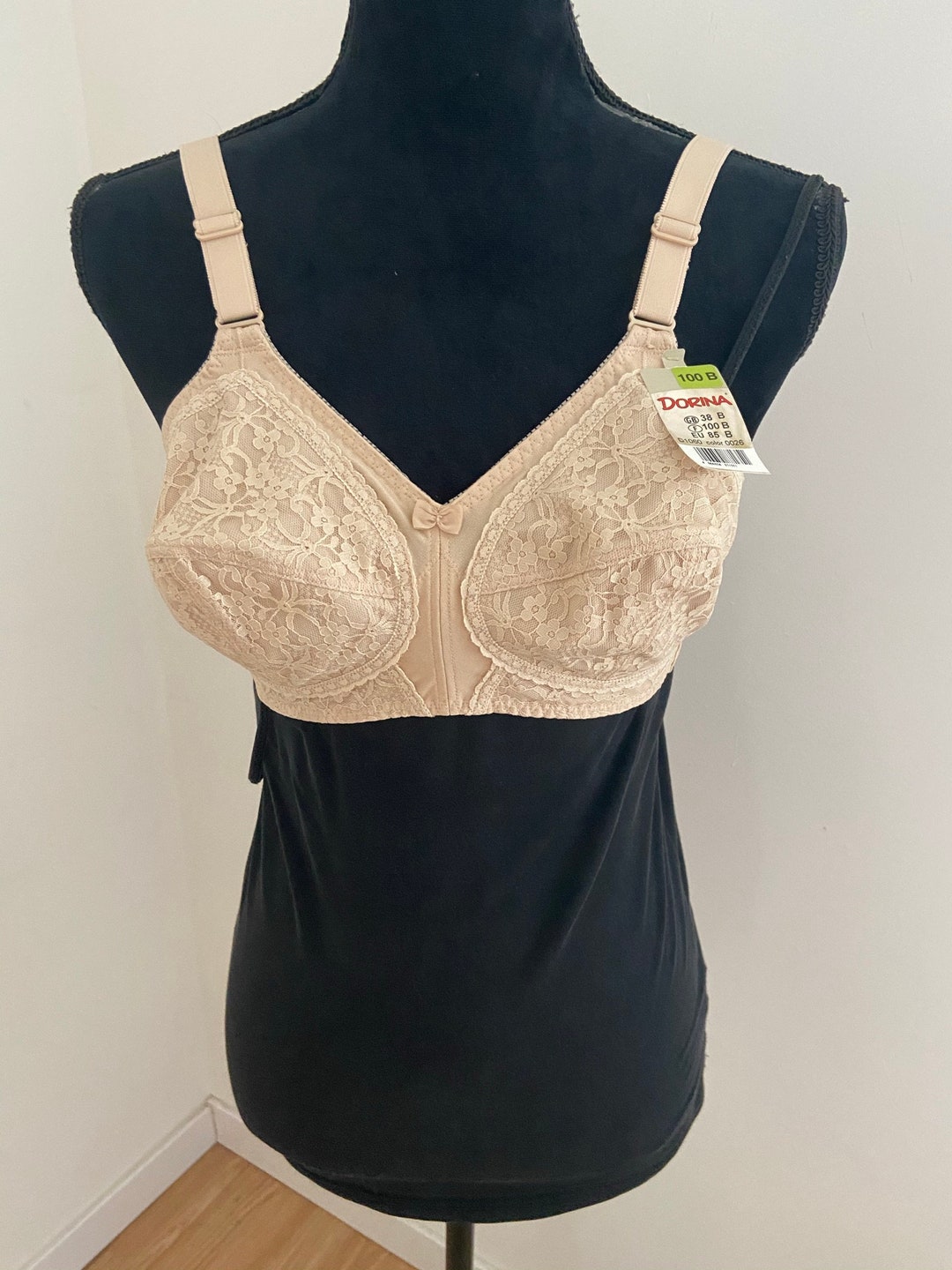 NOS Vintage French DORINA Lace Lingerie Nude Full Support Bra Era 1950/60's 85B / 38B / 100B - Etsy