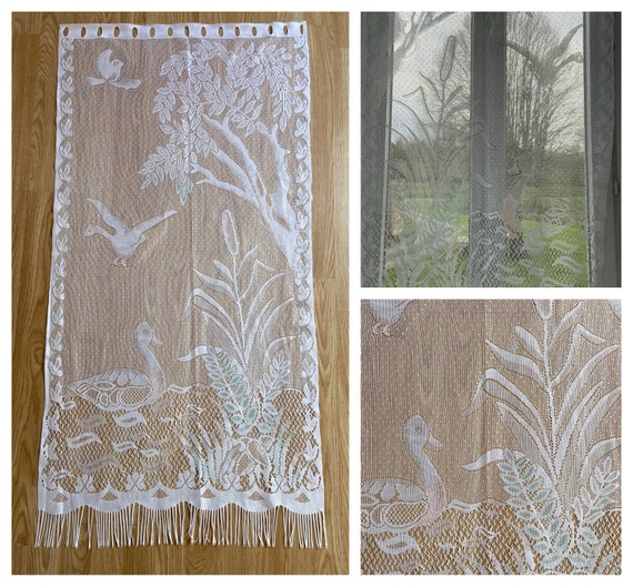 Traditional French Single Panel Coloured Picture Net Curtain - Etsy
