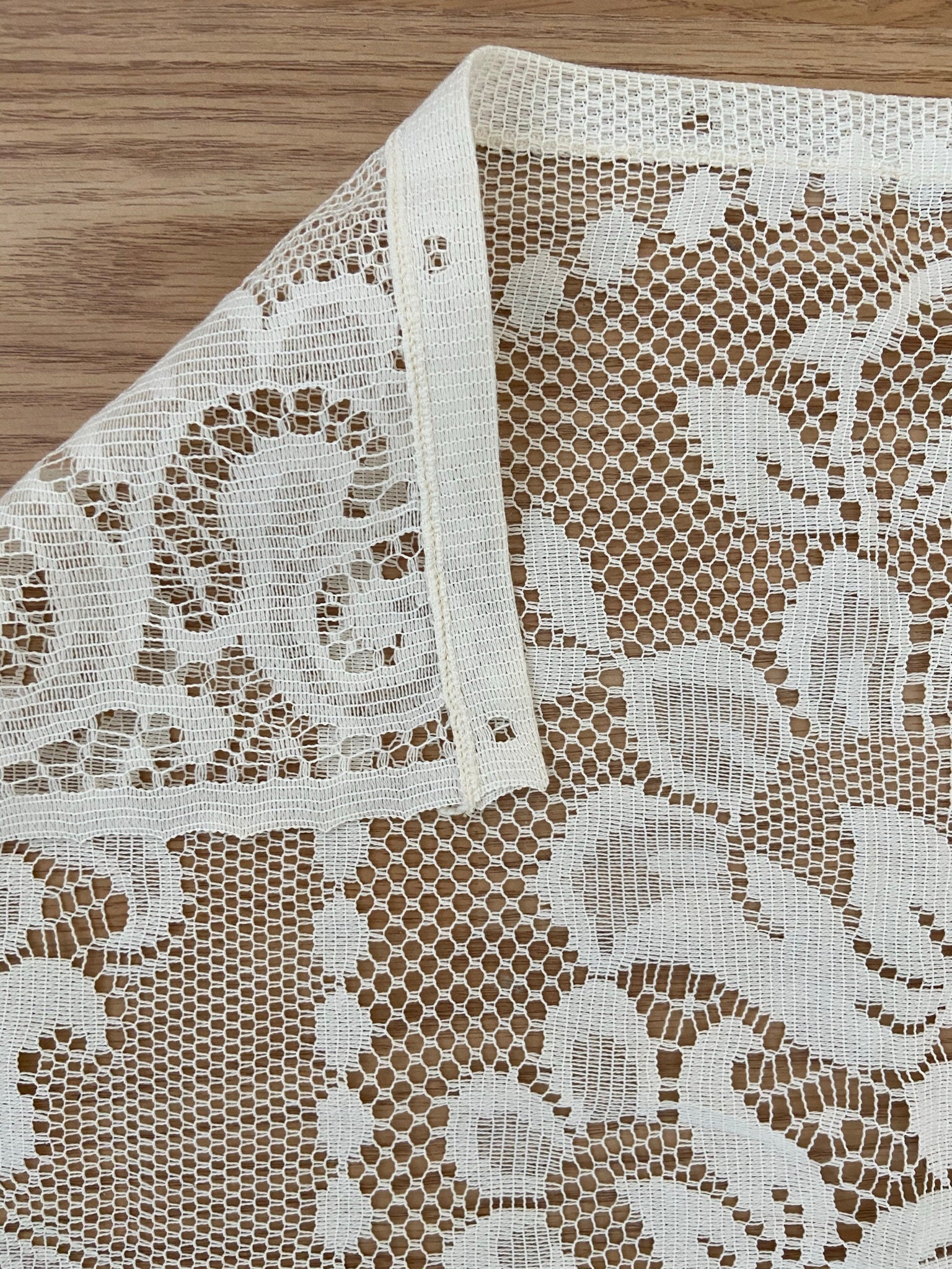 Traditional French Small Cream Lace Net Floral Picture Panel / | Etsy