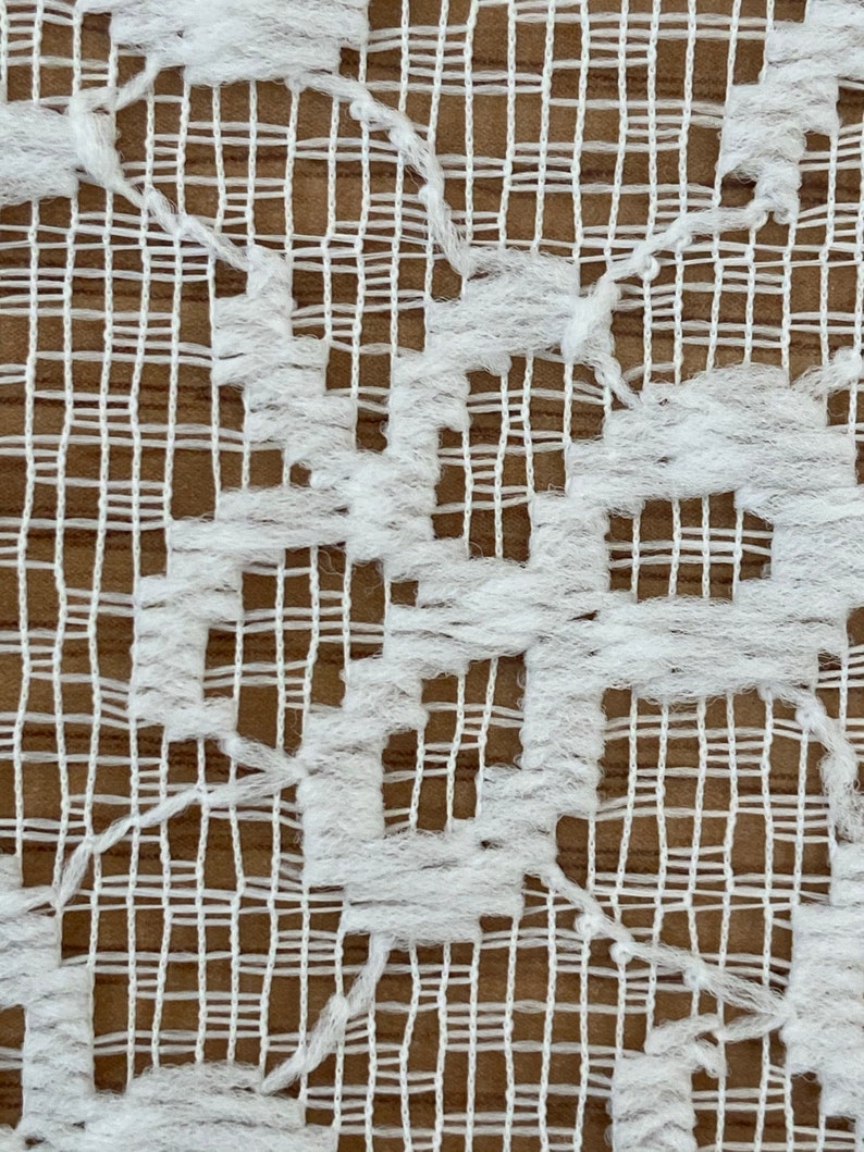 Pair of Traditional French White Floral Lace Net Panel | Etsy UK