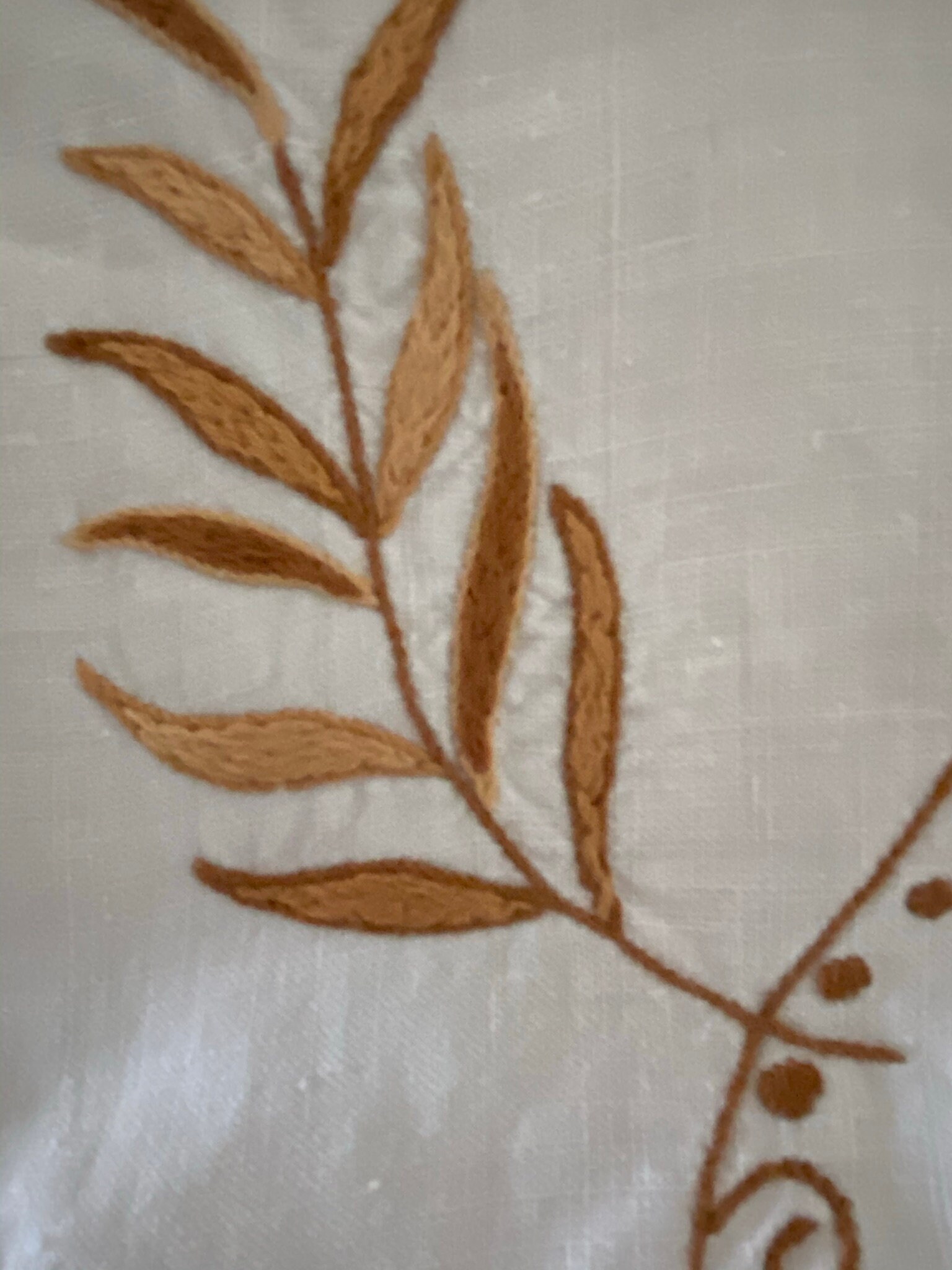 French Vintage Cream Cotton Table Mat, Tray or Dressing Table Cloth ...