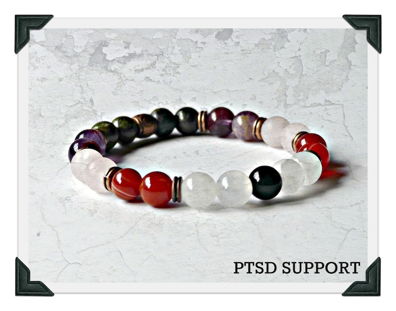 PTSD Recovery Support Beaded Bracelet| Reiki Charged |healing Bracelet ...