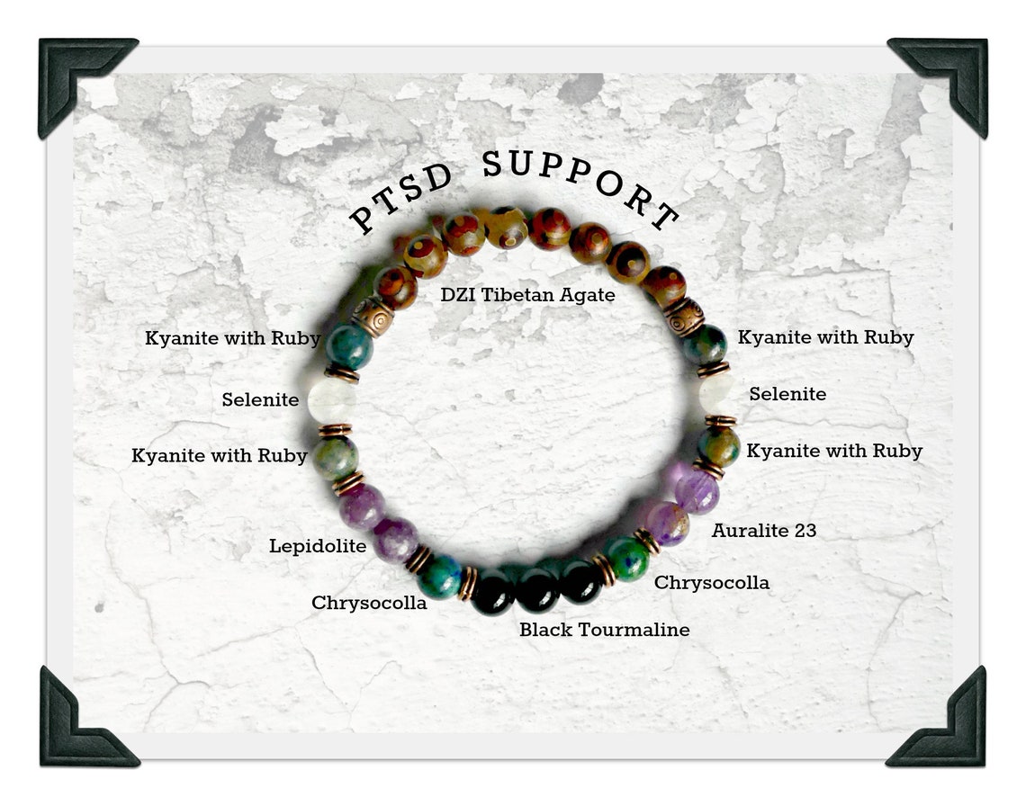 PTSD Depression Recovery Support Beaded Bracelet Reiki Charged Healing ...