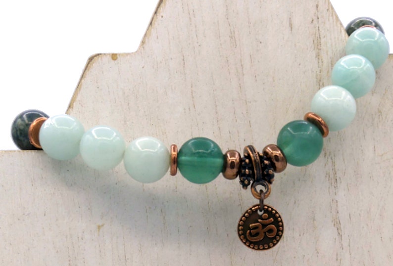 C-PTSD Reiki Infused Calming Bracelet Copper OHM Charm First - Etsy