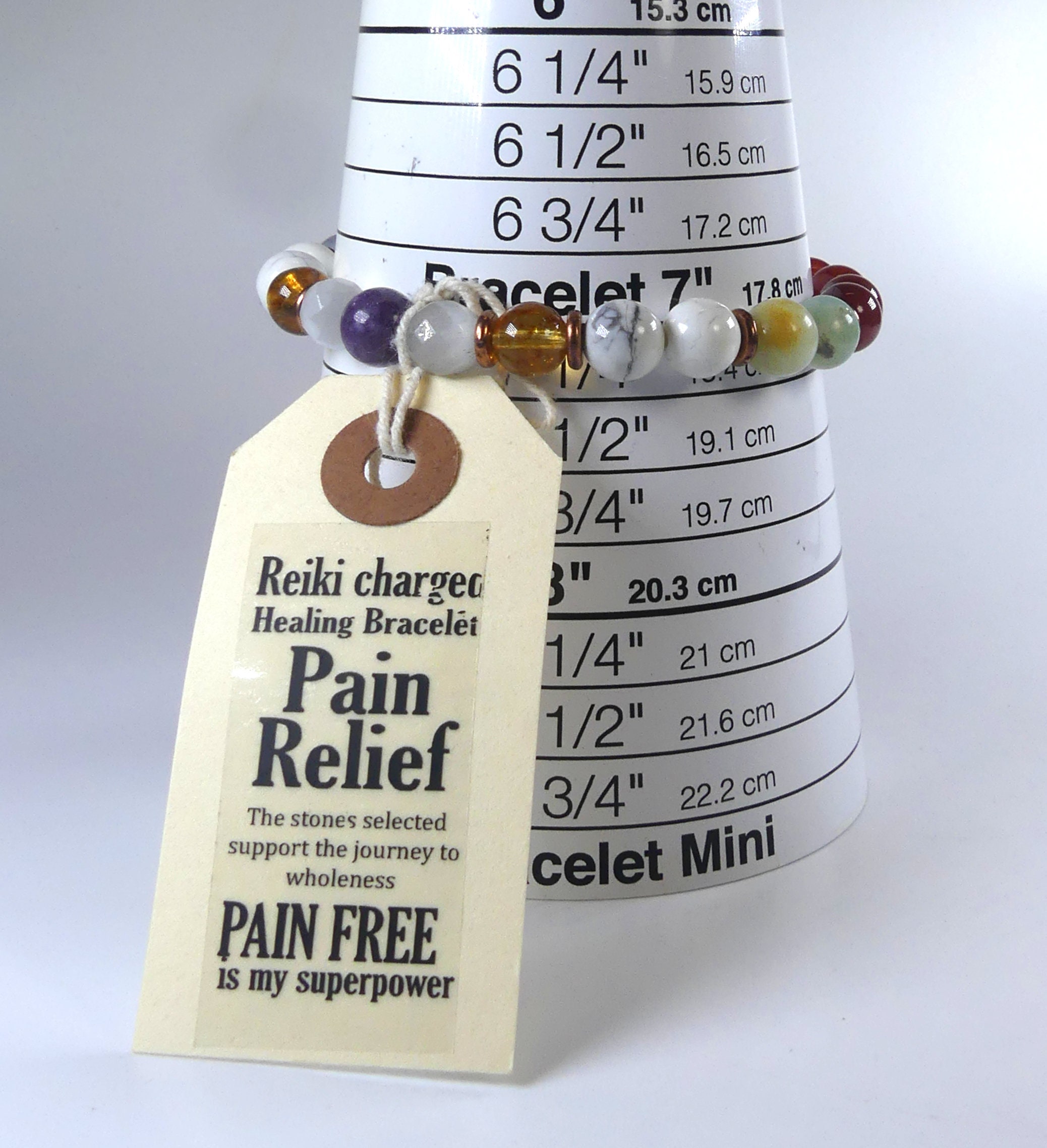 Back Pain Relief Beaded Bracelet Reiki Charged Healing Bracelet Mother ...