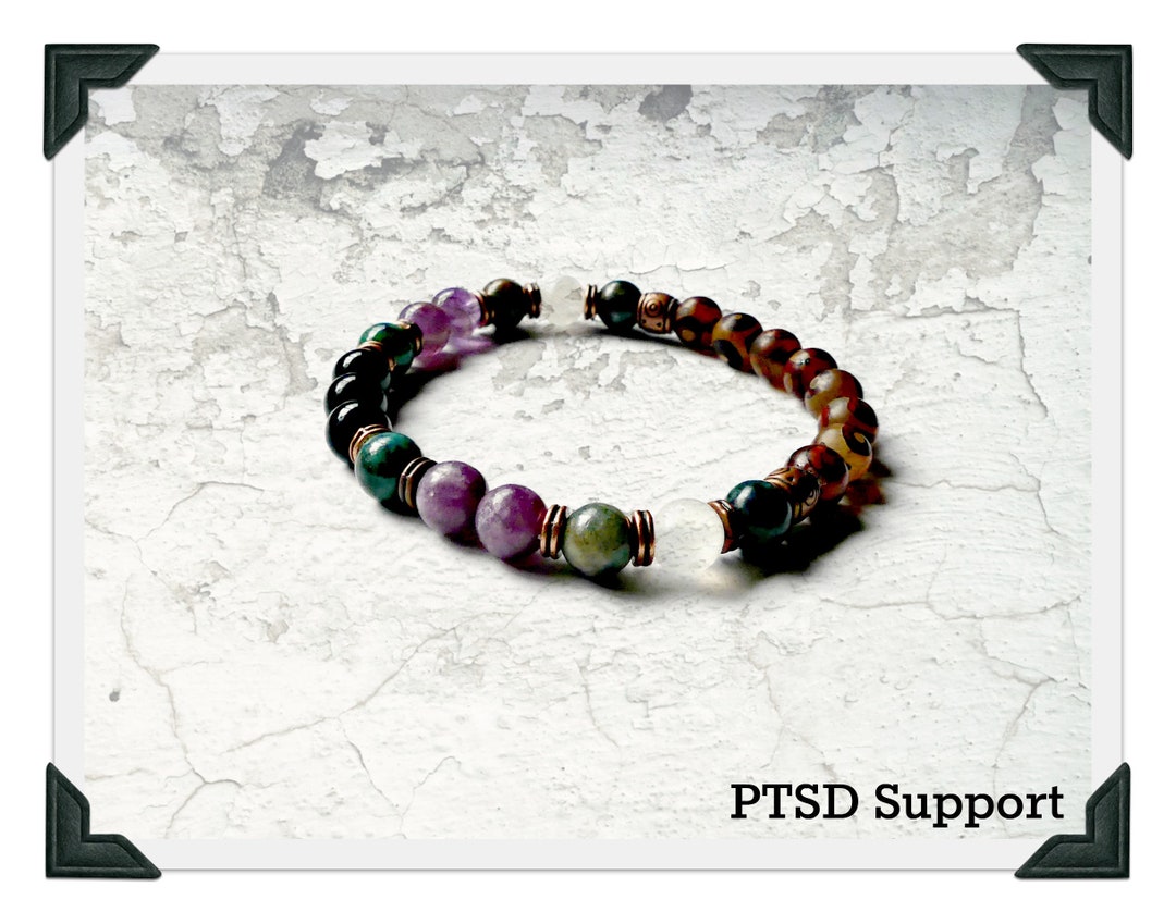 PTSD Depression Recovery Support Beaded Bracelet Reiki Charged Healing ...