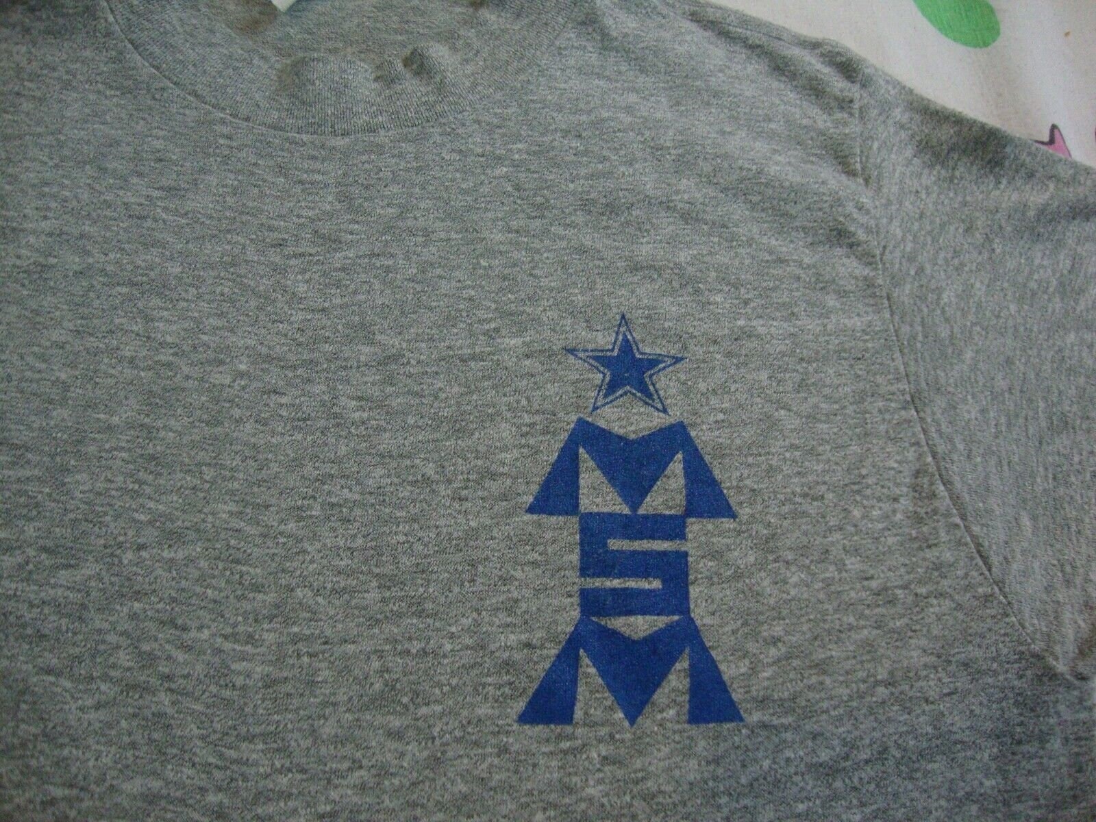 Vintage MSM Dallas Star Heather Gray Punk Rock 50/50 T Shirt Adult Size ...