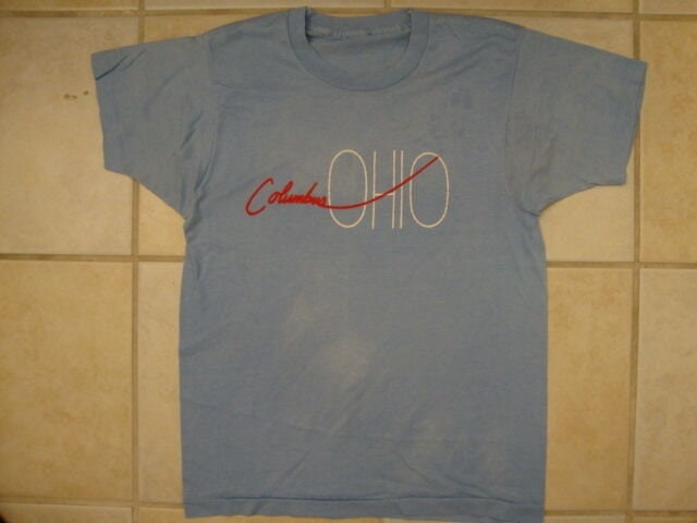 Vintage Columbus Ohio Fancy United States Buckeyes Snow Capital T Shirt ...
