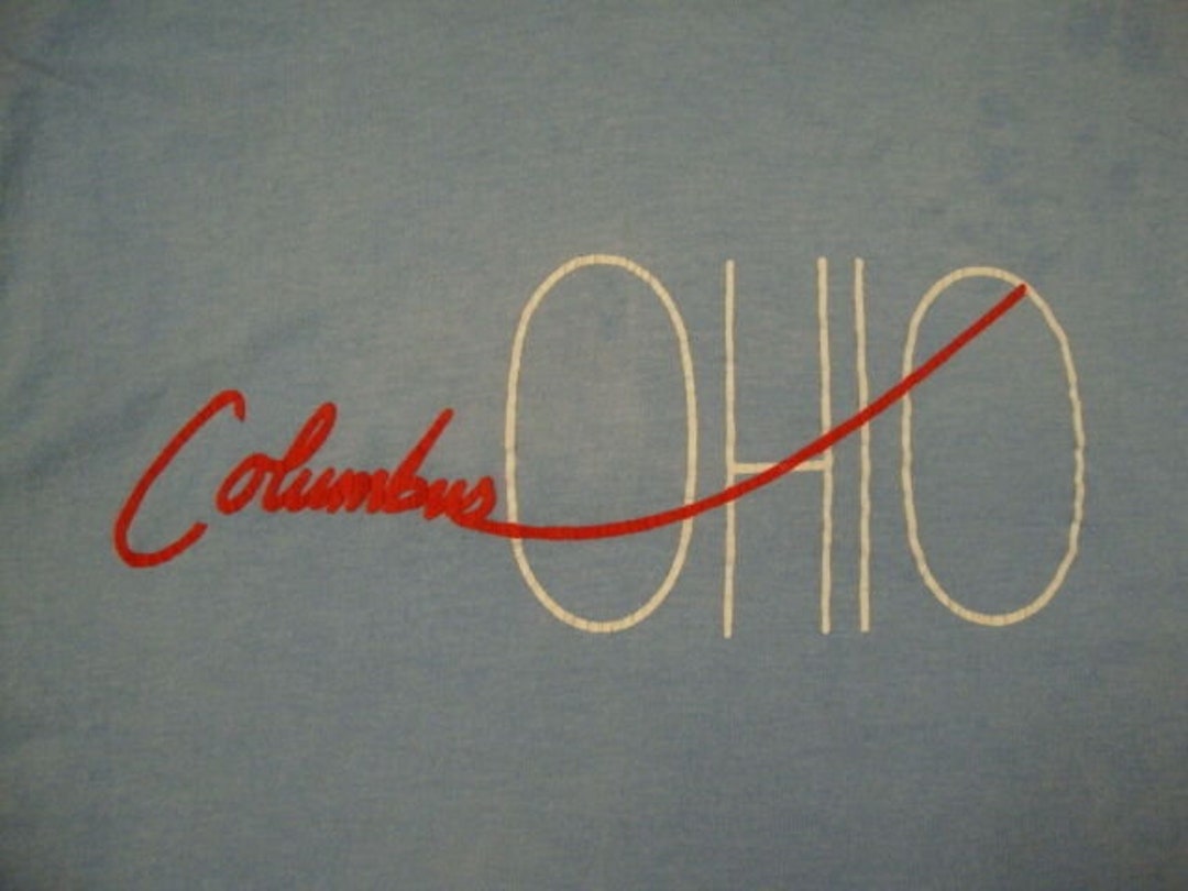 Vintage Columbus Ohio Fancy United States Buckeyes Snow Capital T Shirt ...