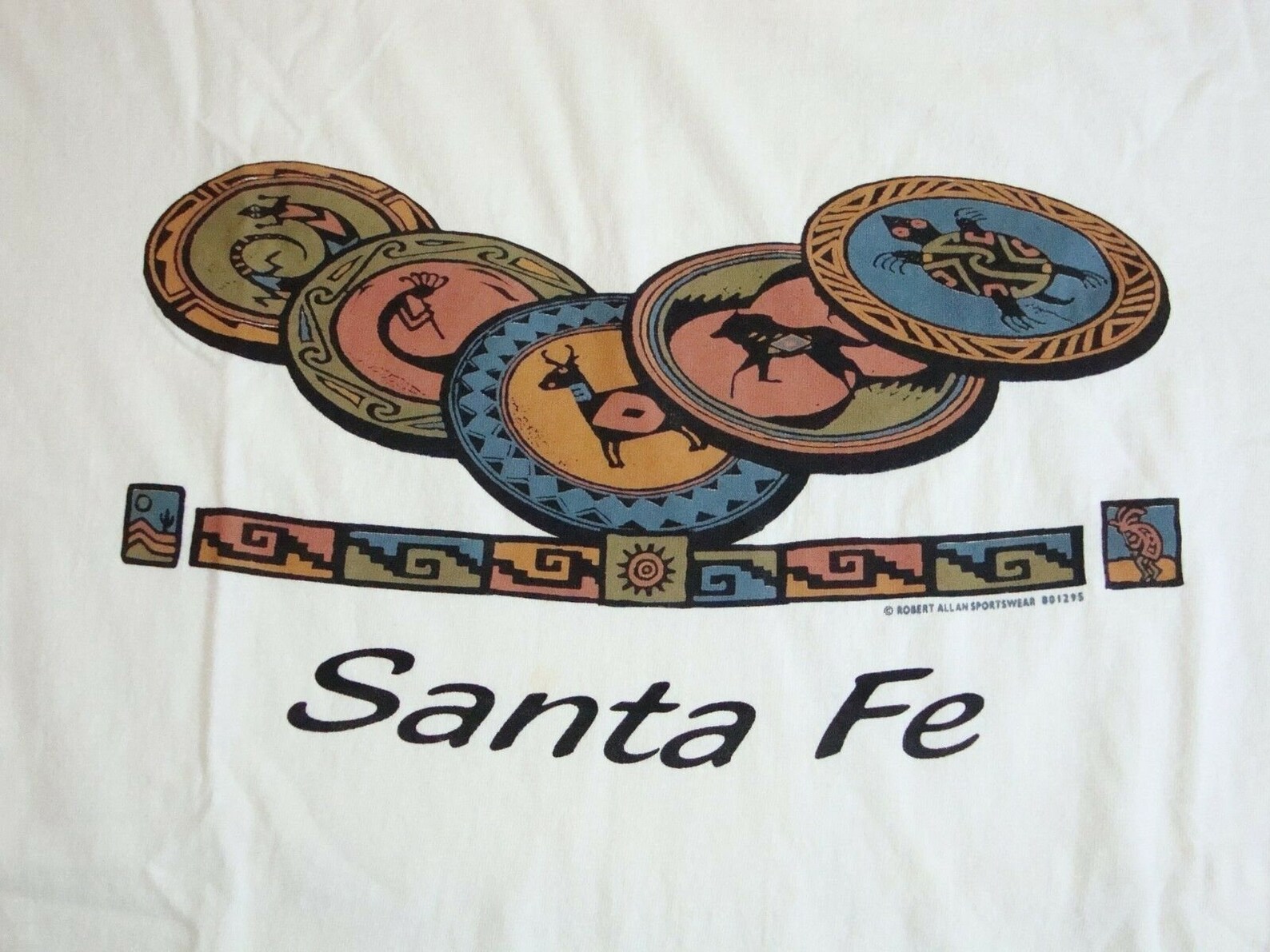 Vintage Santa Fe New Mexico Tribal Native American Indian Art T Shirt L ...