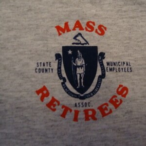 Mass Retirees State County Municipal Employees Light Grey T Shirt Size ...