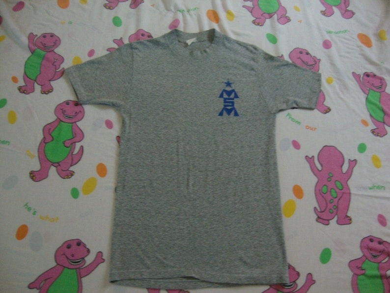 Vintage MSM Dallas Star Heather Gray Punk Rock 50/50 T Shirt Adult Size ...