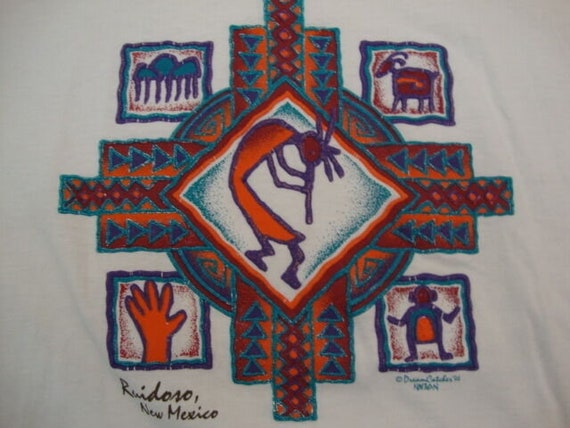 Vintage Ruidoso New Mexico Vacation Tourist Tribal Art White | Etsy