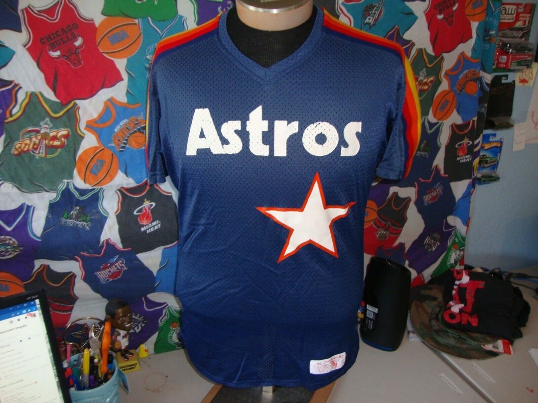 Vintage 80's Houston Astros Rainbow Batting Practice Authentic Jersey ...