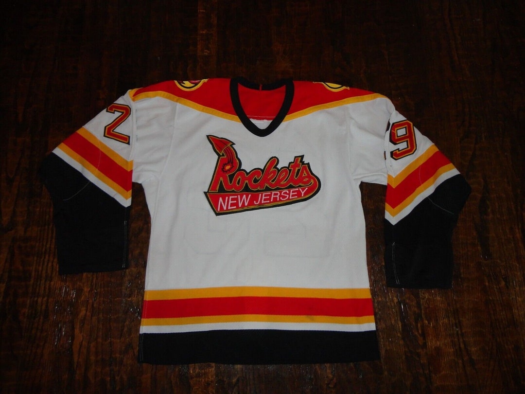 Vintage New Jersey Rockets Authentic Fight Strap Hockey Jersey XL - Etsy