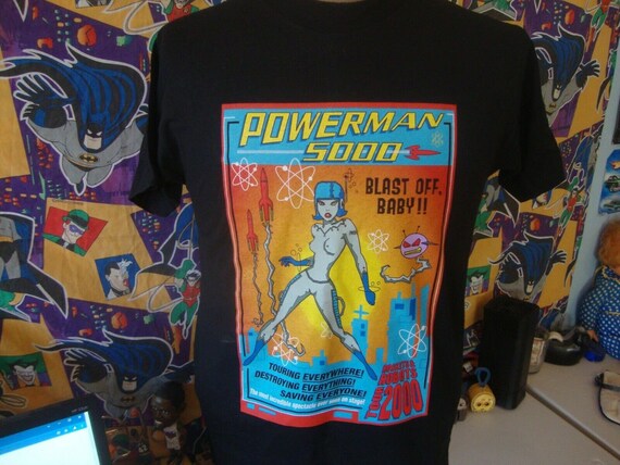 Vintage Powerman 5000 Rockets & Robots 2000 Tour T Sh… - Gem