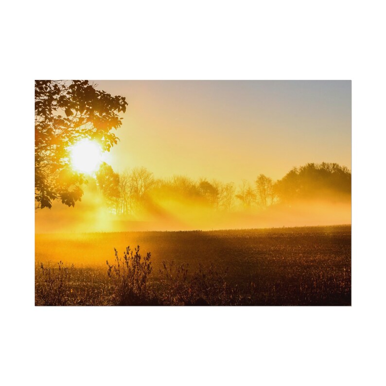 Country Sunrise Wall Art Farmhouse Poster for Farmer Wall Art for Farm ...