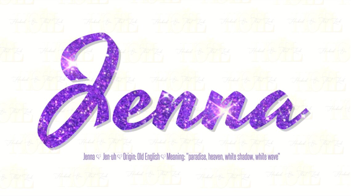 Jenna Baby Names Nursery Glitter Design Sign Girl Names - Etsy France