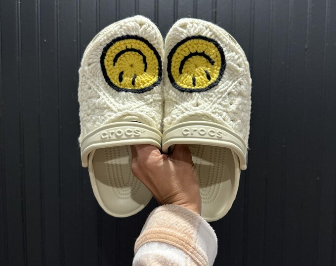 Custom Clogs/clogs/custom Crocs/crochet Shoes/crochet Clogs/ Boho Shoes ...