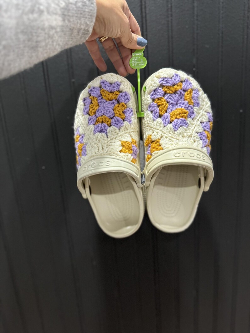 Custom Clogs/crochet Clogs/ Casual Handmade Clogs/ Knitted Shoe/ Custom ...