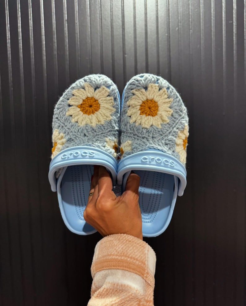 Custom Clogs/clogs/custom Crocs/crochet Shoes/crochet Clogs/ Boho Shoes ...