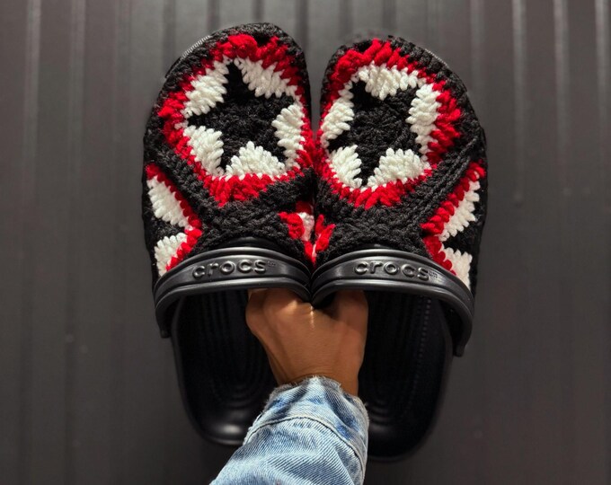 Custom Clogs/clogs/custom Crocs/crochet Shoes/crochet Clogs/ Boho Shoes ...