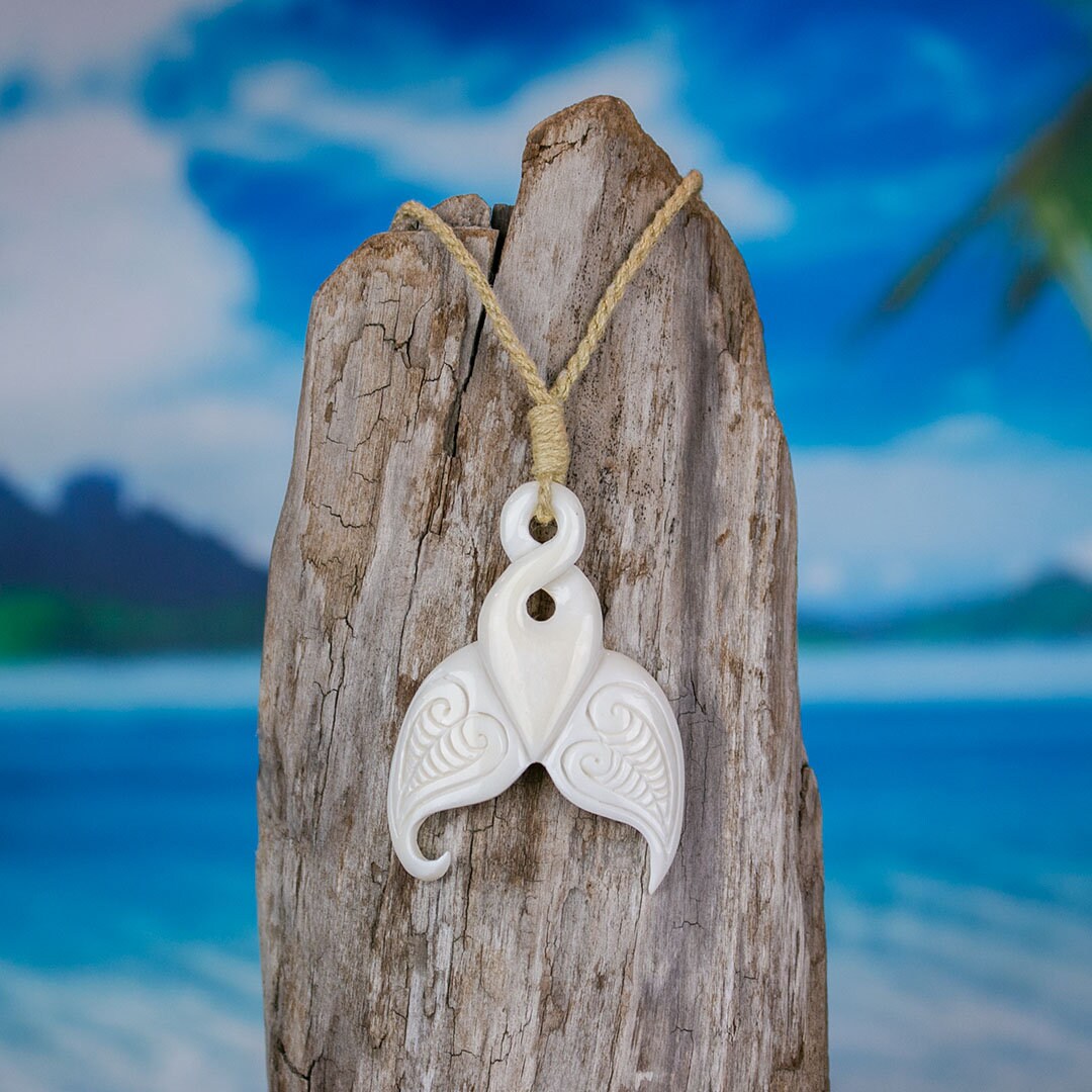 Humpback Whale Bone Fish Hook Pendant