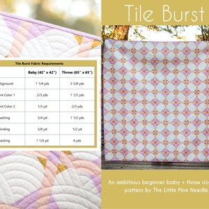 Tile Burst Quilt, PDF Quilt Pattern, Scrappy Quilt - Etsy