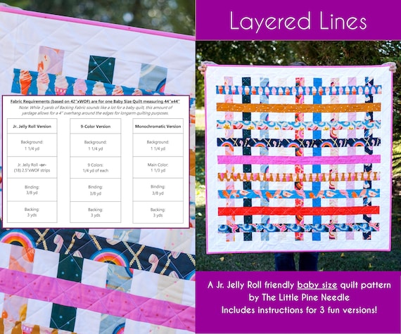 Layered Lines Quilt Pattern PDF Quilt Pattern Baby Quilt - Etsy Australia