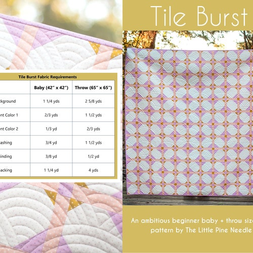 Tile Burst Quilt PDF Quilt Pattern Scrappy Quilt - Etsy