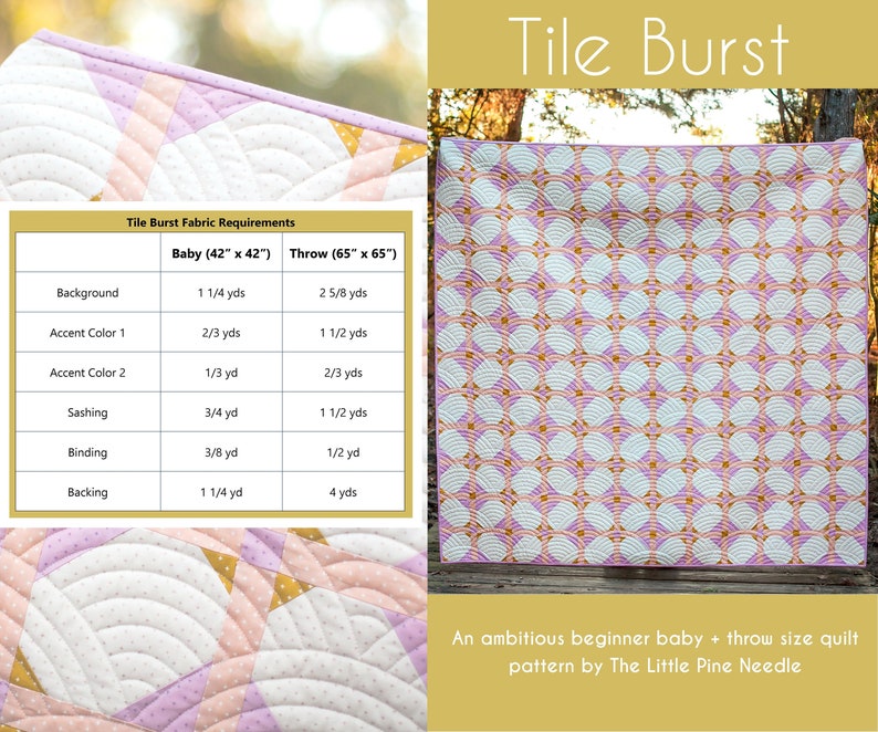 Tile Burst Quilt, PDF Quilt Pattern, Scrappy Quilt - Etsy