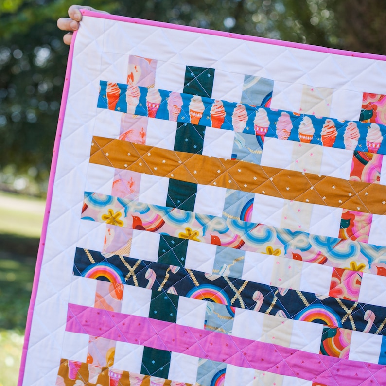 Layered Lines Quilt Pattern, PDF Quilt Pattern, Baby Quilt Pattern, Jr ...