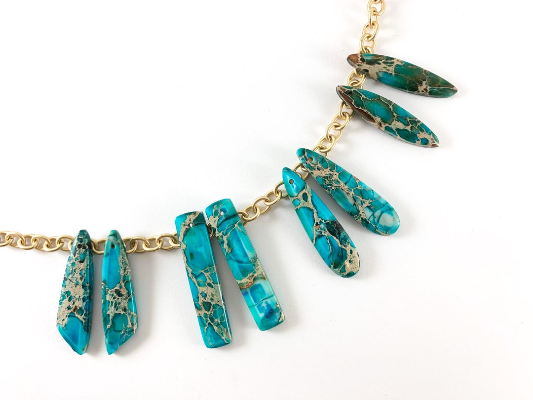 Dainty Turquoise Variscite Rectangle/triangle/teardrop/marquis Gemstone ...